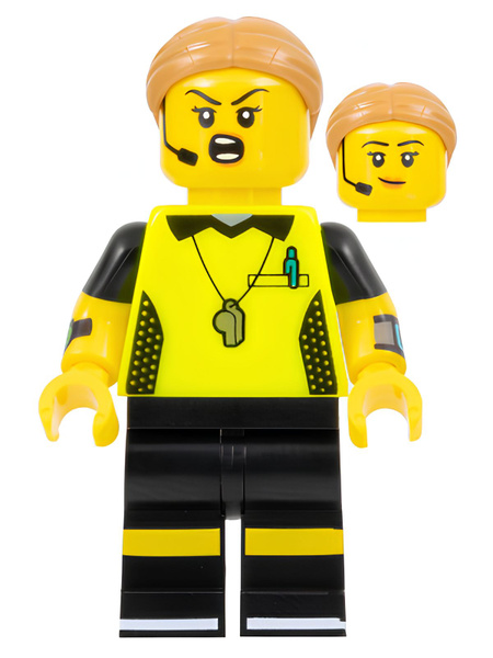 Минифигурка Lego Football Referee, Series 24 (Minifigure Only without ...