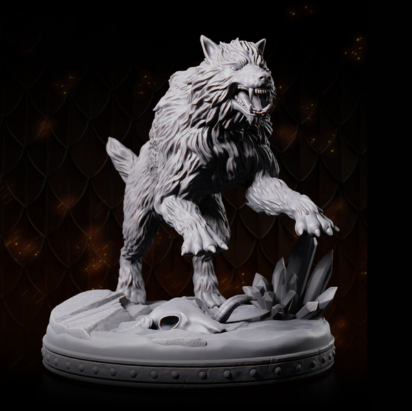 Игровая миниатюра Wolf SnowDasher #1 - Primal Collection 75mm (Primal ...