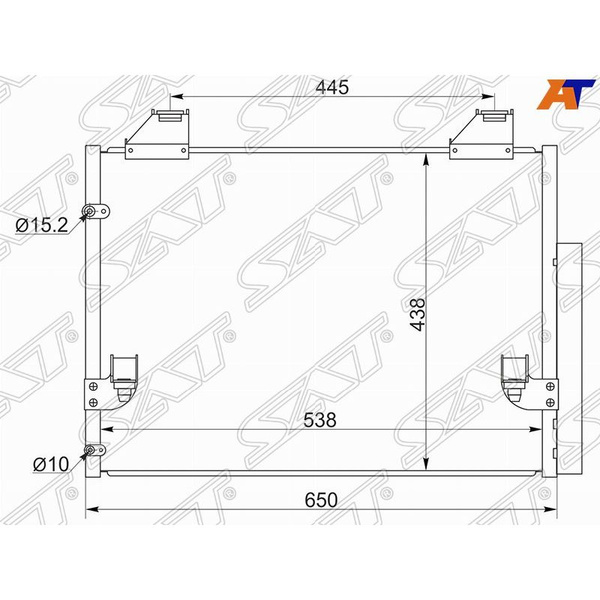 Радиатор кондиционера для Тойота Хайлюкс 2004-2011, Toyota Hilux ...