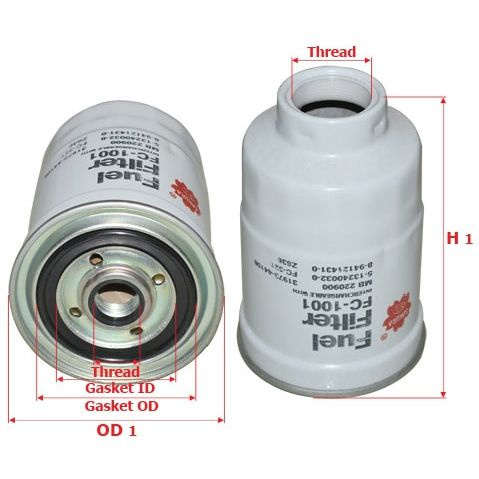 Фильтр топливный для Toyota Dyna 1999-2016, Тойота Дюна фильтр ...