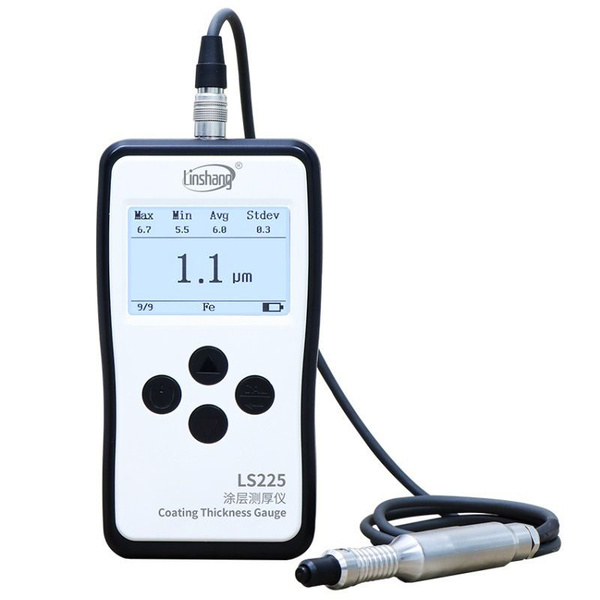 Датчик толщины покрытия Linshang LS225, высокоточный датчик гальванического покрытия ...