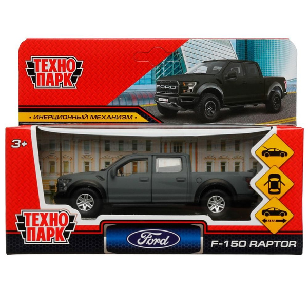 Машина металлическая Форд F150 Раптор Софт, 12 см. серый Технопарк ...
