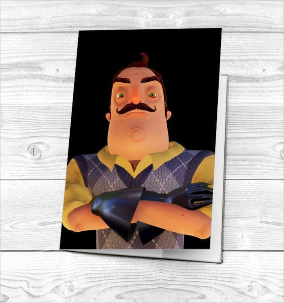 Обложка на паспорт из кожи GOODbrelok Привет Сосед/ Hello Neighbor №1 ...