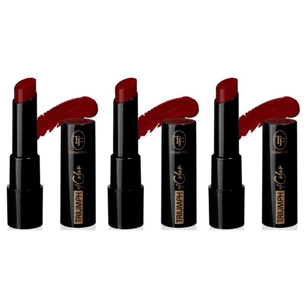 TF cosmetics Помада для губ Triumph of Color, тон 723 Красная роза, 3шт ...