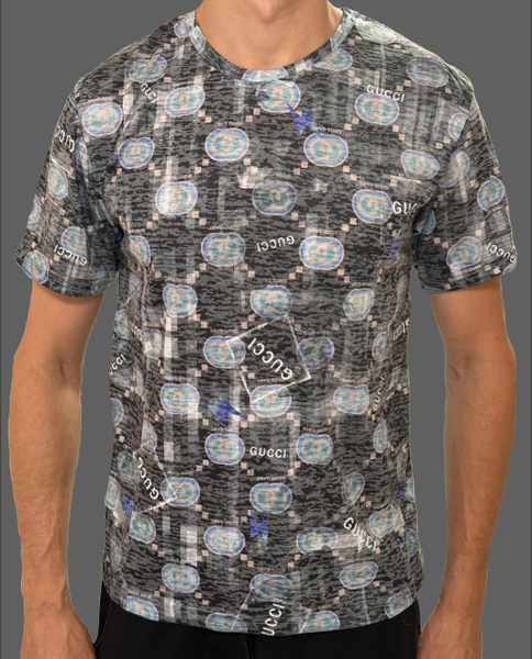 Футболка MARCO ROS, размер 44, 46, цвет серый, белый, хлопок 90% ...