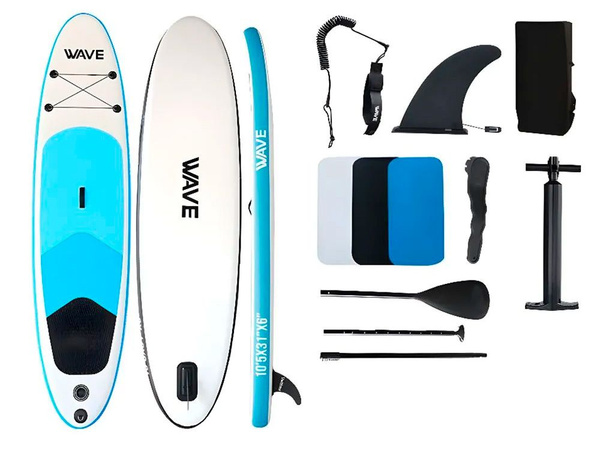 Сапборд надувной Kesser Inflatable SUP Board 320*78*15 Wave White/Blue - купить с доставкой по ...