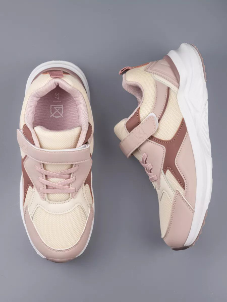 Кроссовки Девочки KDX Экокожа, Текстиль Баскетбол, Бег, размер 33 6 На любой сезон Липучки ...