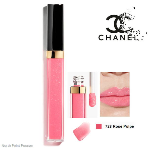 CHANEL Rouge Coco Gloss Увлажняющий блеск для губ 728 Rose Pulpe ...