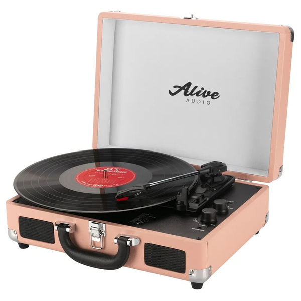 Виниловый проигрыватель Alive Audio GLAM Blush c Bluetooth по низкой ...
