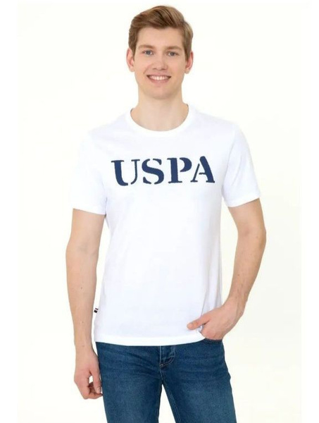 Футболка U.S. POLO ASSN., размер 46, цвет белый, белый бриллиант ...