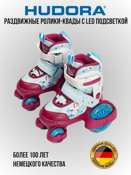 Коньки роликовые Hudora, Девочки, размер 30, 31 - купить по выгодной цене в интернет-магазине ...