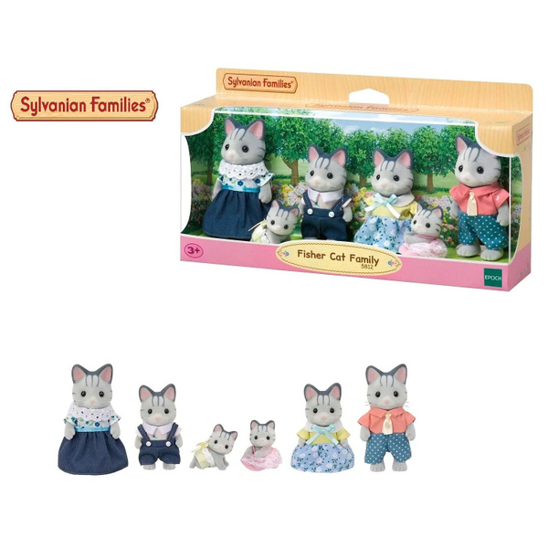 Набор Sylvanian Families 5812 Семья Котов-рыбаков 6 фигурок - купить с ...
