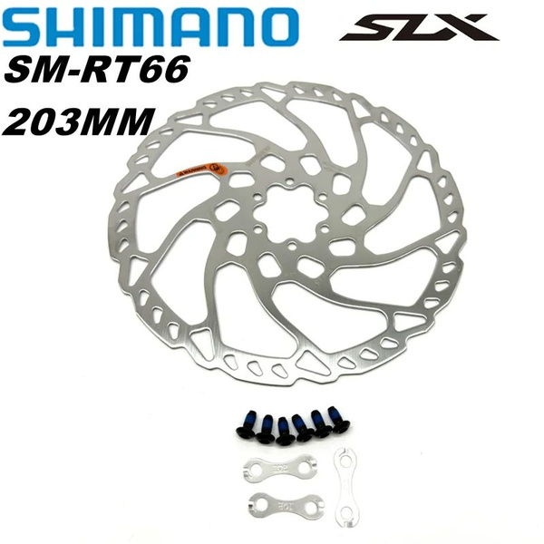 Дисковый тормозной ротор Shimano Deore SLX SM RT66, 6 болтов, 203 мм ...