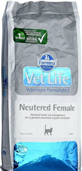 Cухой корм Vet Life Cat Neutered Female, Фармина Вет Лайф Неутеред ...