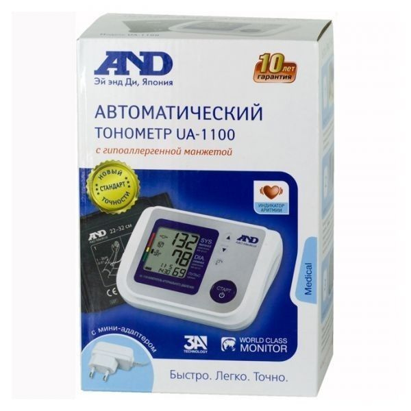 AND Тонометр UA-1100 автомат - купить с доставкой по выгодным ценам в ...
