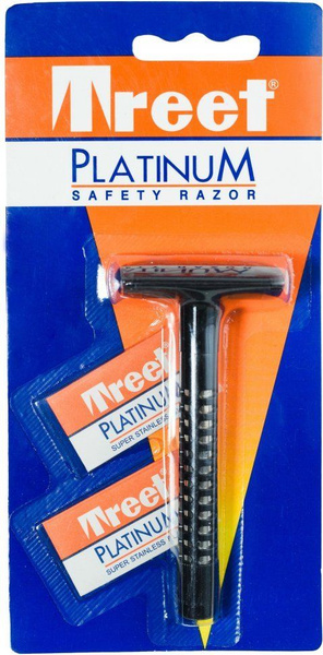 Treet Safety Razor Platinum набор-Т-образная бритва+2 лезвия - купить с ...