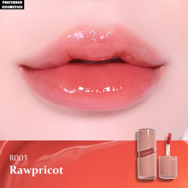 Hince Raw Glow Gel Tint Зеркальная водная глянцевая глазурь для губ, стойкое увлажнение, 4 мл ...