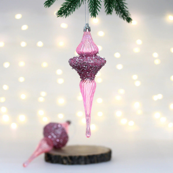 Елочные игрушки, Новогодние игрушки, Сосульки на елку "Сияние" 2 штуки ...