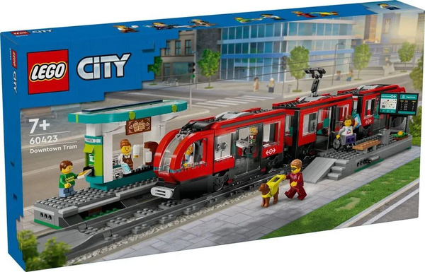 Лего City серия, LEGO 60423 Трамвай и станция метро в центре города ...