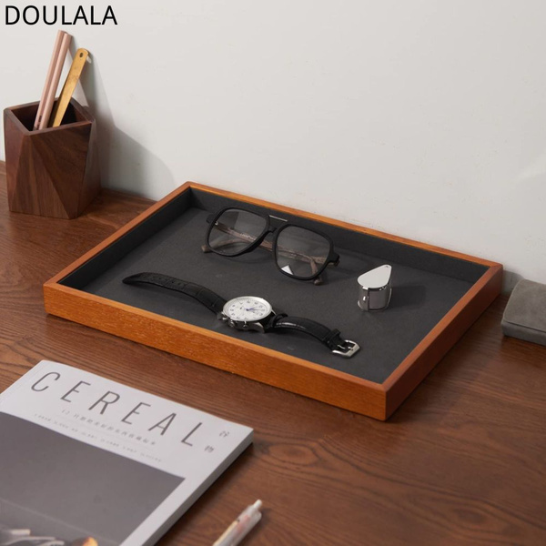 DOULALA Лоток Для Ювелирных Изделий С Деревянными Решетками, Витрина Для Ювелирных Ожерелий, 35 ...