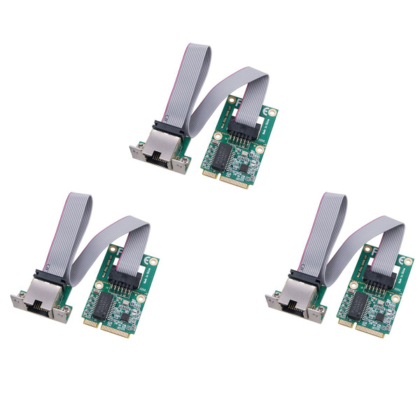 3X новая мини-сетевая карта PCI-E 1000 Мбит/с Gigabit Ethernet NIC ...