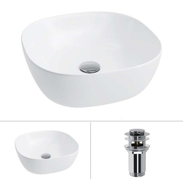 Накладная раковина для ванной Helmken 49641000 комплект 2 в 1: раковина на столешницу ...