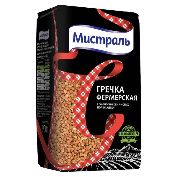 Гречка МИСТРАЛЬ Ядрица Фермерская 900г - купить с доставкой по выгодным ...