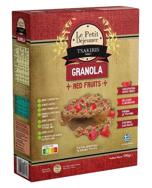 Гранола с ягодами, Le Petit Dejeuner Tsakiris Family, 500 г, Греция ...