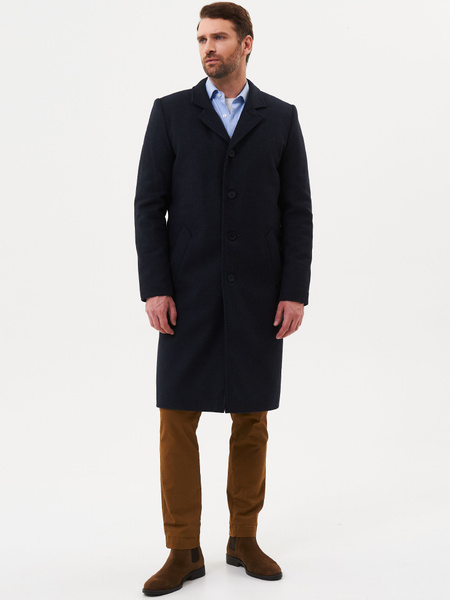 Пальто Sainy, Еврозима, размер 48, цвет темно-синий, Твид - купить по ...