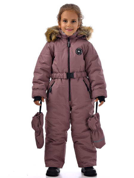 Комбинезон утепленный Девочки, Мальчики Rusland, размер 86, 92 темно-красный Зима Беговые лыжи ...