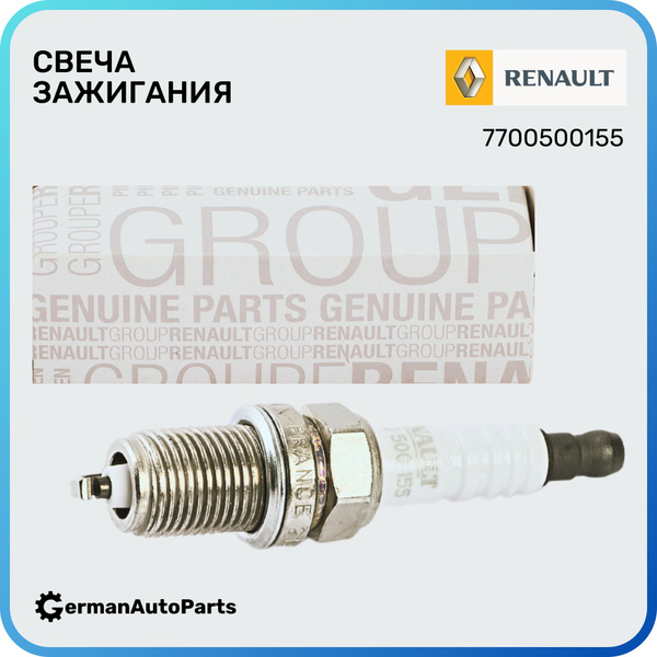 Renault Свеча зажигания арт. 7700500155, 1 шт. купить на OZON по низкой ...