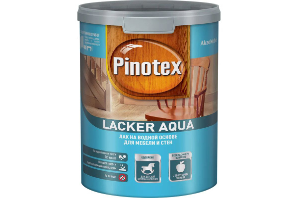Лак Pinotex Lacker Aqua 10, цвет 010 Горный базальт, блеск МАТОВЫЙ (1 л ...