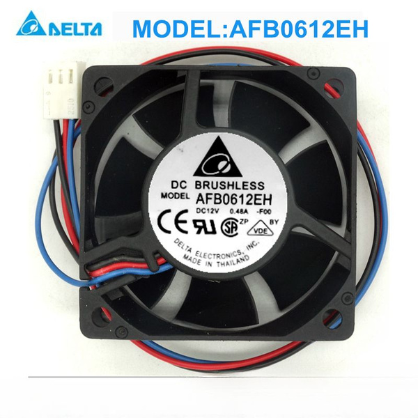 Вентилятор Охлаждения Двухшариковых Подшипников DELTA AFB0612EH-F00 6CM 12V 0.48A 60*60*25MM ...