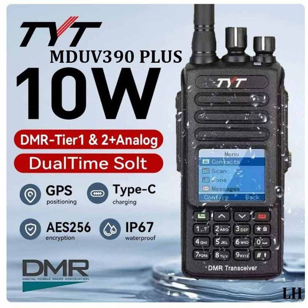 Рация TYT MD-UV390 DMR AES-256 3600 мАч Type-C (10 Вт) с GPS-позиционированием - купить с ...