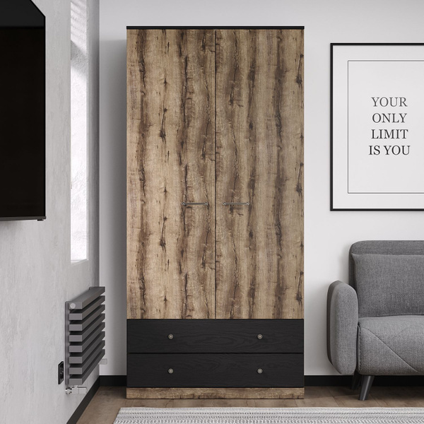 Шкаф распашной ANREX Шкаф платяной Jagger 2DG2S, 100.2x57.8x210 см купить c доставкой на OZON по ...