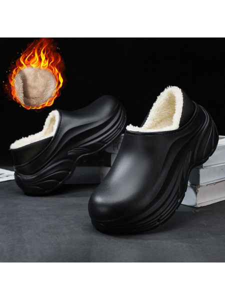 Галоши Мужской, Женский SARIWEN черный EVA Без застёжки Еврозима Толстая подошва Платформа ...