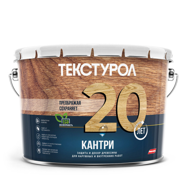 Текстурол Кантри, Кроющий антисептик-краска для дерева, Бесцветный ...