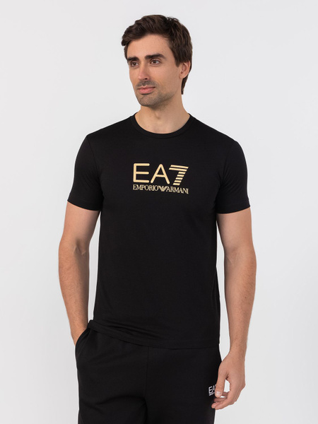 Футболка EA7, размер 50, 52, цвет черный, Хлопок 100% - купить по выгодной цене в интернет ...