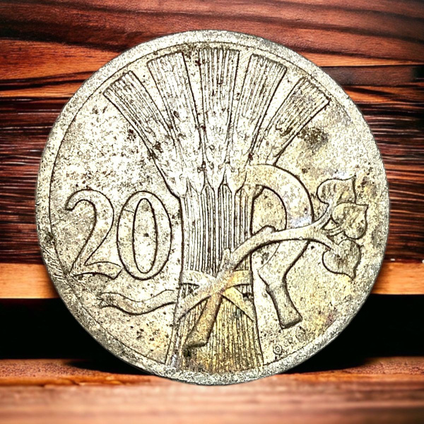 Монета Чехословакия 20 геллеров 1929 года. Геральдический лев. Колосья купить на OZON по низкой ...