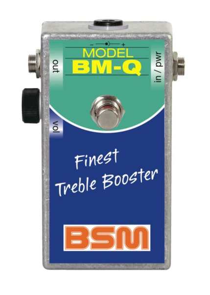 Гитарный бустер BSM Treble Booster BM-Q, схема Range Master, усиление до 7 В, питание 9 В/500 ...