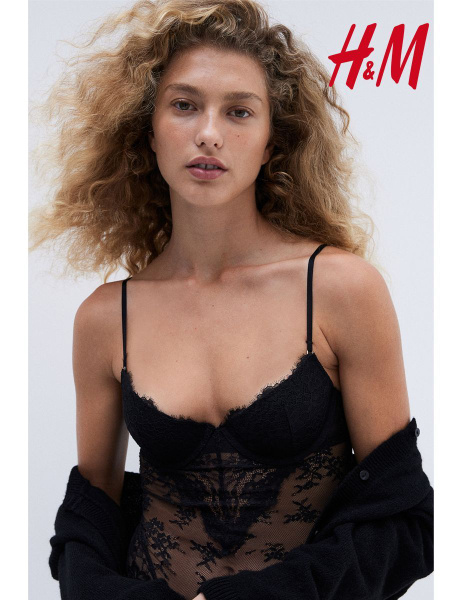 Боди Женский H&M черный Без рукавов, размер 80B Полиамид Повседневный купить c доставкой на OZON ...