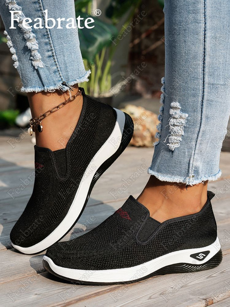 Слипоны Женский Feabrate Текстиль Бег, размер 42 Лето Без застёжки Танкетка купить c доставкой ...