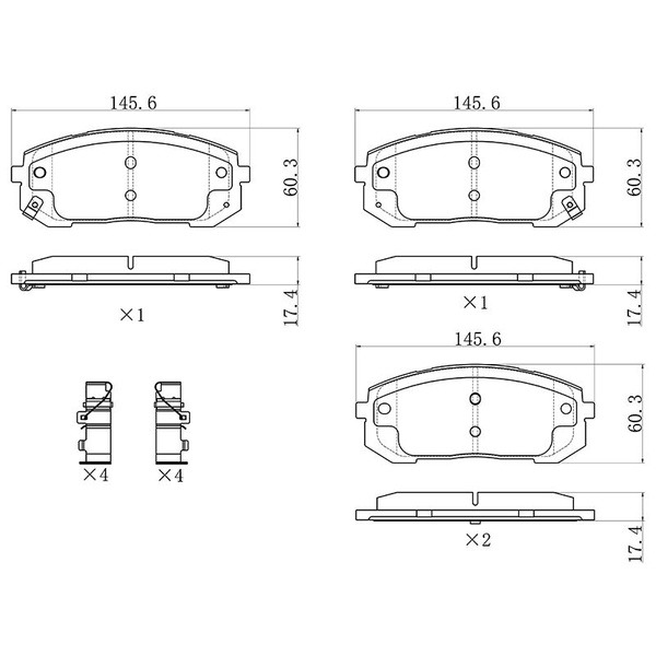 Колодки тормозные перед hyundai sonata 19- kia k5 20- SAT ST-28-0059 ...