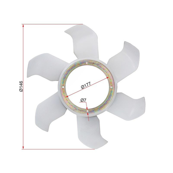 Крыльчатка вентилятора радиатора охлаждения для Митсубиси Л200 2006 ...