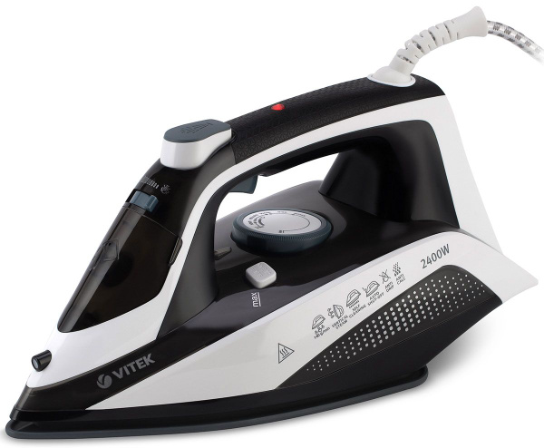Утюг Vitek VT-8313 2400Вт белый/черный купить на OZON по низкой цене (1896125047)