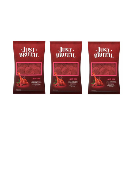 Just Brutal Чипсы картофельные со вкусом утки с соусом из дикой брусники, 85 г, 3 уп купить на ...
