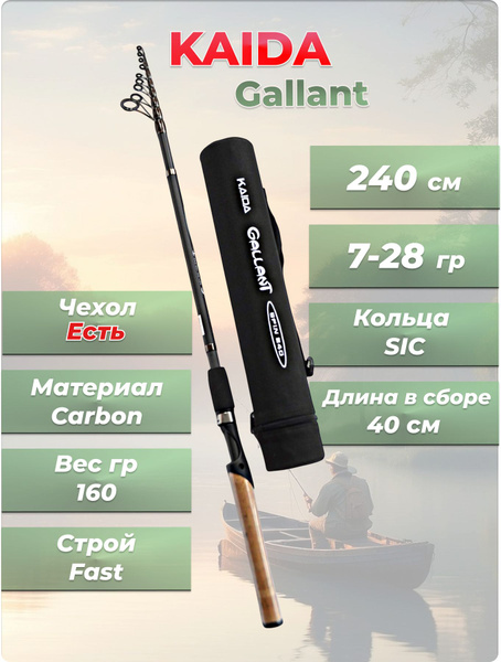 Спиннинг KAIDA Gallant., от 7 гр купить c доставкой на OZON по низкой цене (221503269)
