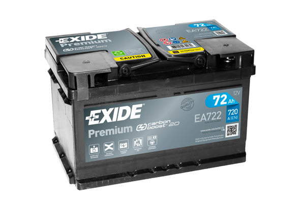 Аккумулятор EXIDE EA722 Premium 12V 72Ah 720A 278х175х175 полярность ...