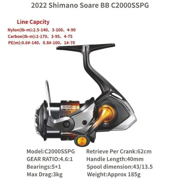 2022 Shimano SOARE BB C2000SSPG 4.6 Катушка для рыболовных снастей купить c доставкой на OZON по ...