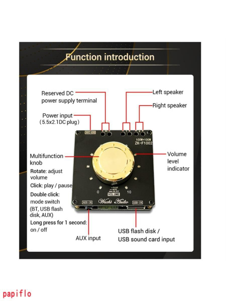 F1002 крутой индикатор громкости Bluetooth аудио усилитель мощности ...